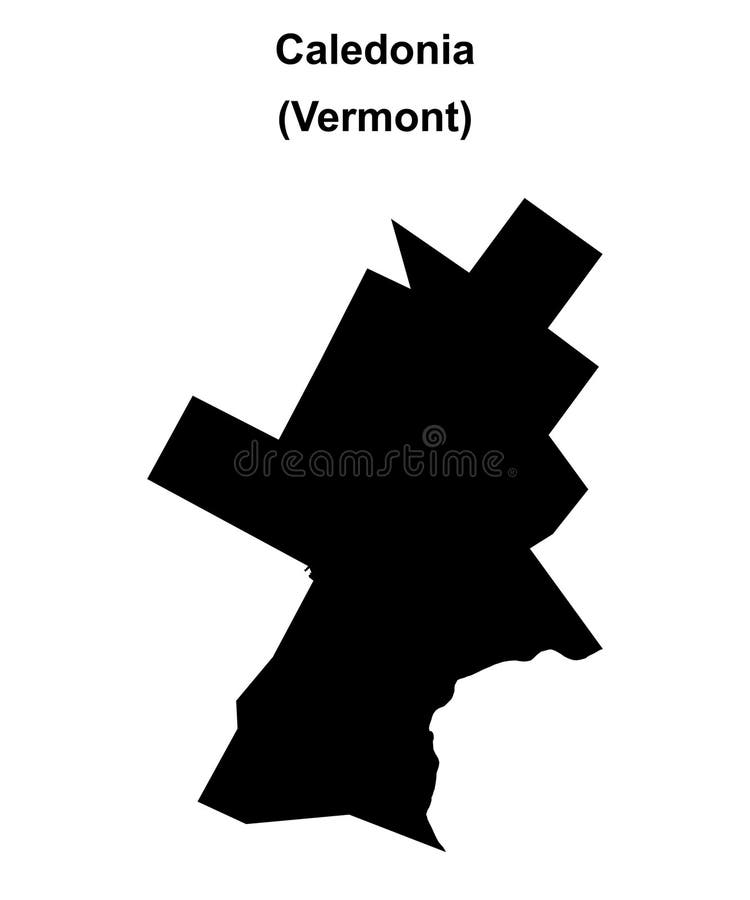 Mapa Del Esquema De Caledonia Ilustración del Vector - Ilustración de ...