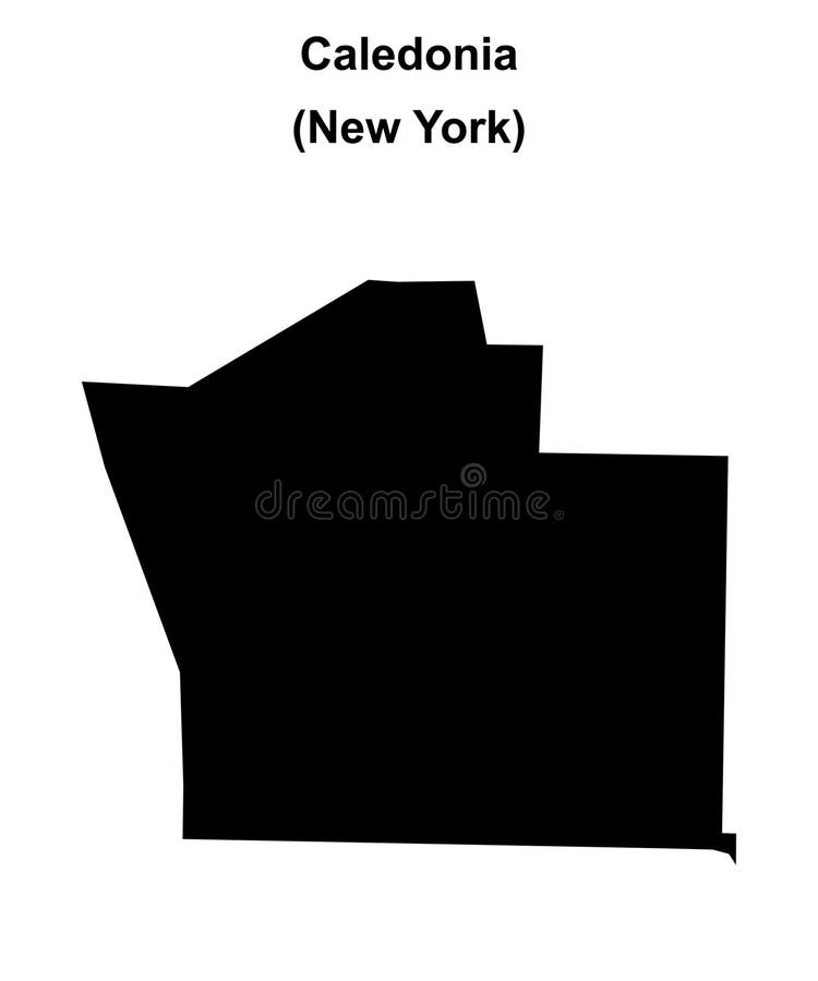 Mapa Del Esquema De Caledonia Ilustración del Vector - Ilustración de ...