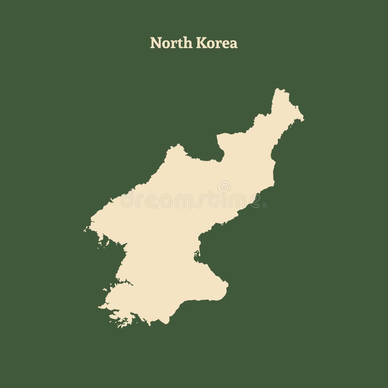 Mapa Del Esquema De Corea Del Norte Ilustración Stock de ilustración ...