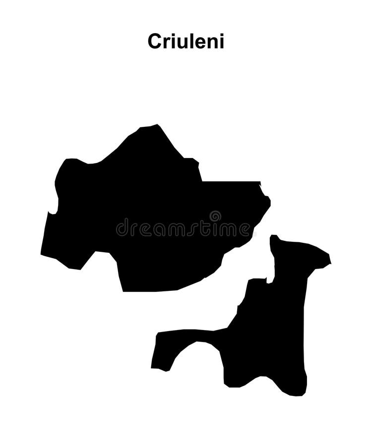 Mapa Del Esquema De Criuleni Ilustración del Vector - Ilustración de ...