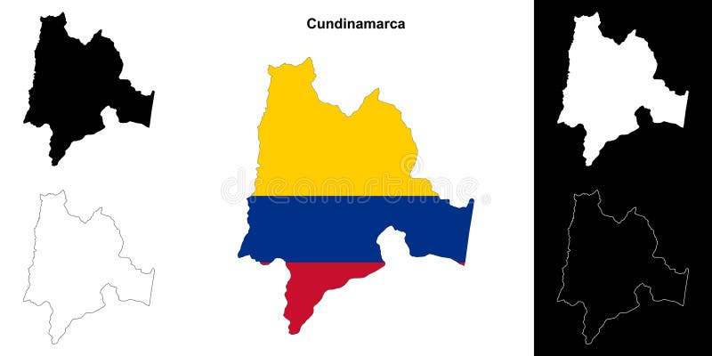 Mapa Del Esquema De Cundinamarca Ilustración del Vector - Ilustración ...