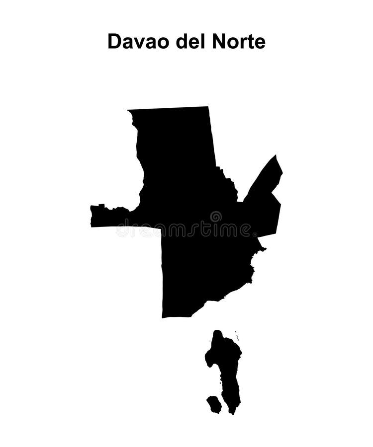 Mapa Del Esquema De Davao Del Norte Ilustración del Vector ...
