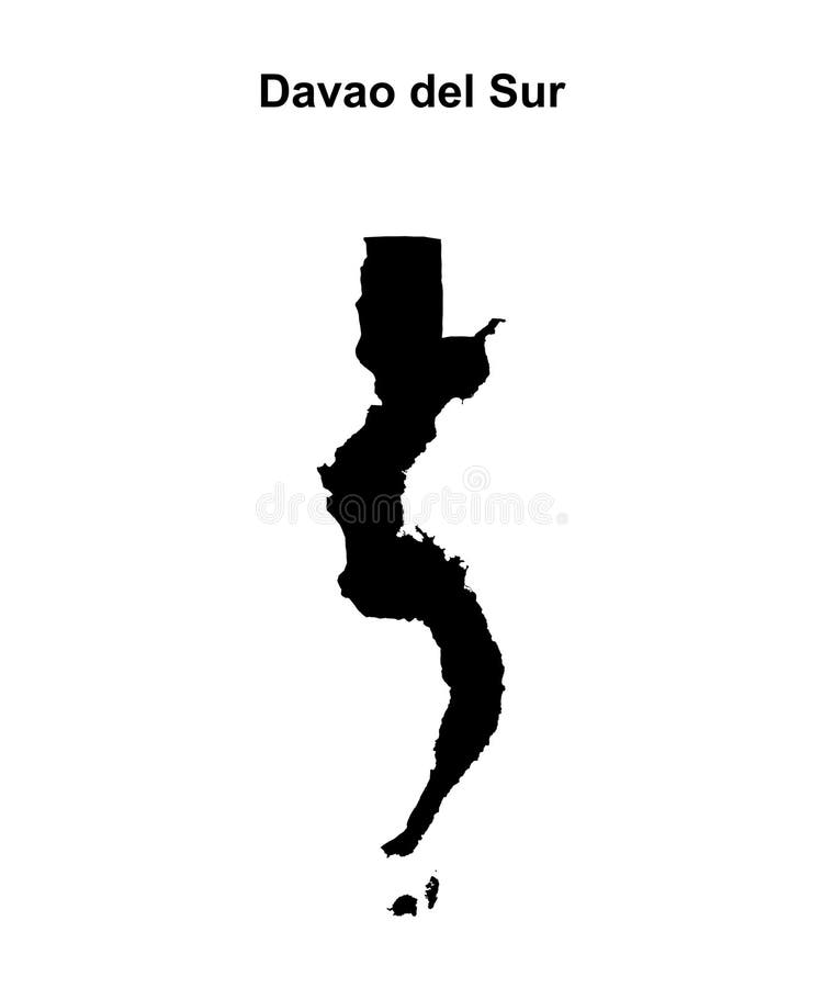 Mapa Del Esquema De Davao Del Sur Ilustración del Vector - Ilustración ...