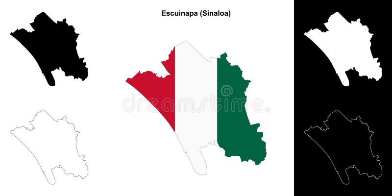 Mapa Del Esquema De Escuinapa Ilustración del Vector - Ilustración de ...