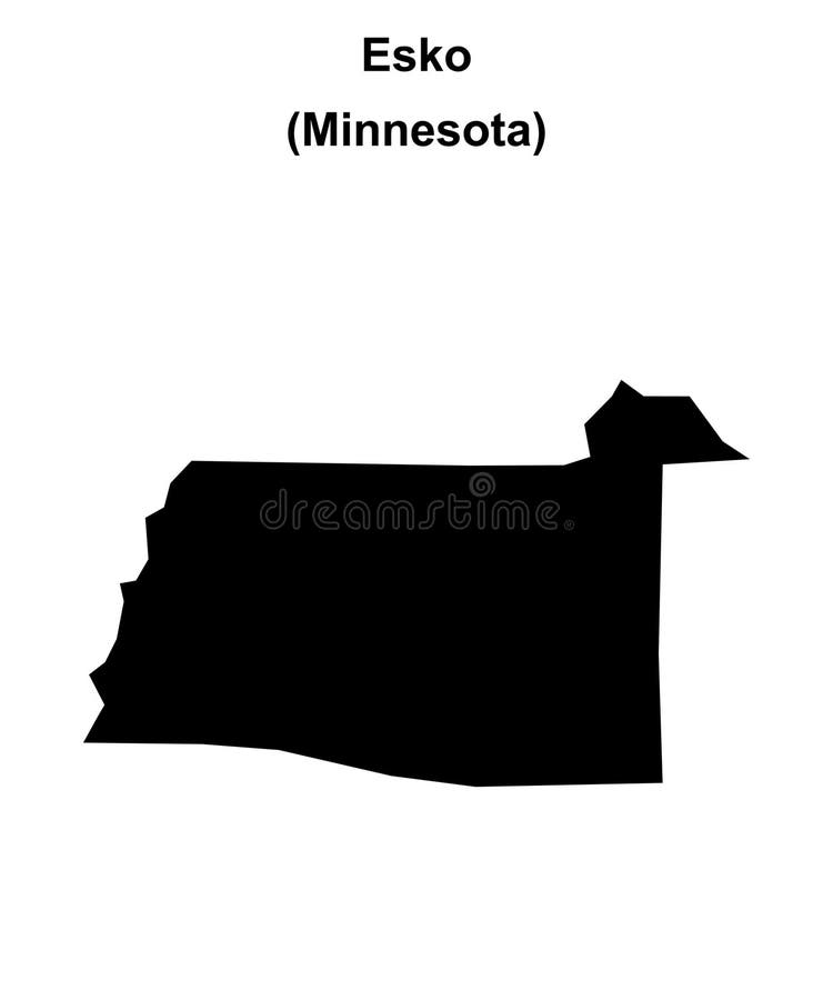 Mapa del esquema de Esko stock de ilustración. Ilustración de minnesota ...
