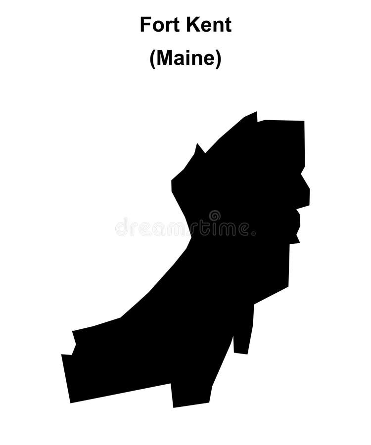 Mapa Del Esquema De Fort Kent Ilustración del Vector - Ilustración de ...