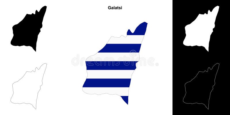 Mapa Del Esquema De Galatsi Ilustración del Vector - Ilustración de ...