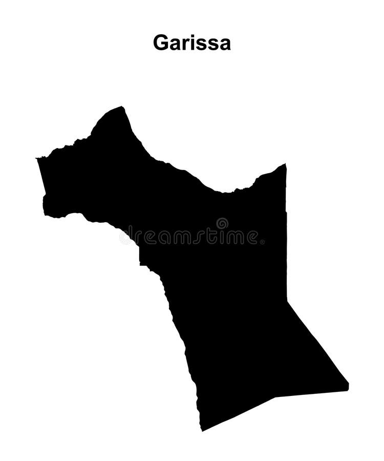 Mapa Del Esquema De Garissa Ilustración del Vector - Ilustración de ...