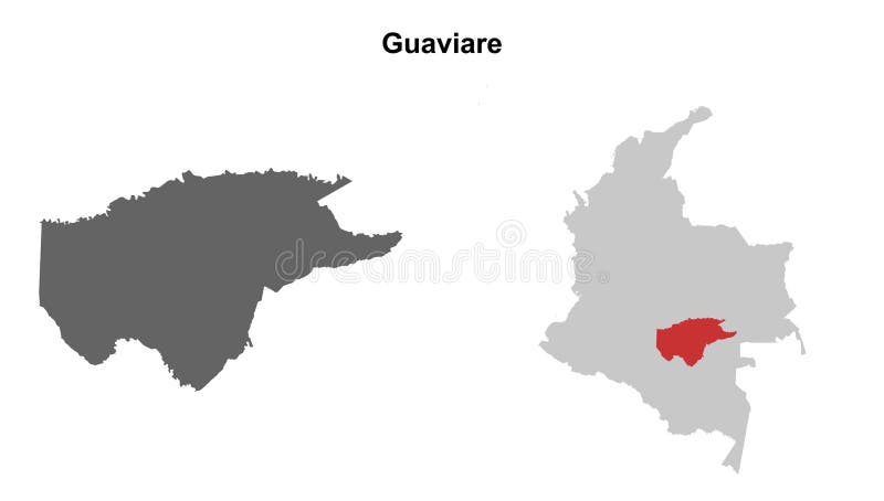 Mapa Del Esquema De Guaviare Ilustración del Vector - Ilustración de ...