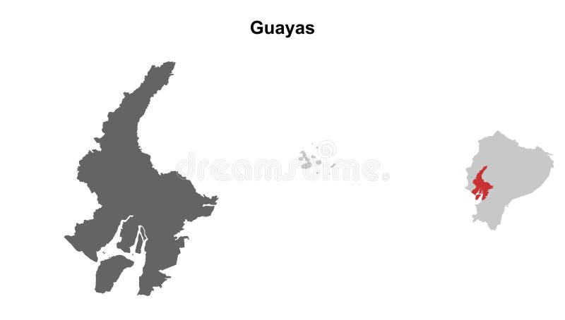 Mapa del esquema de Guayas ilustración del vector. Ilustración de ...