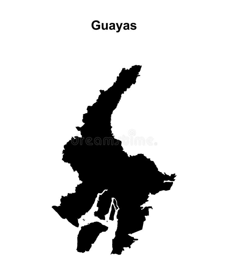Mapa del esquema de Guayas ilustración del vector. Ilustración de ...