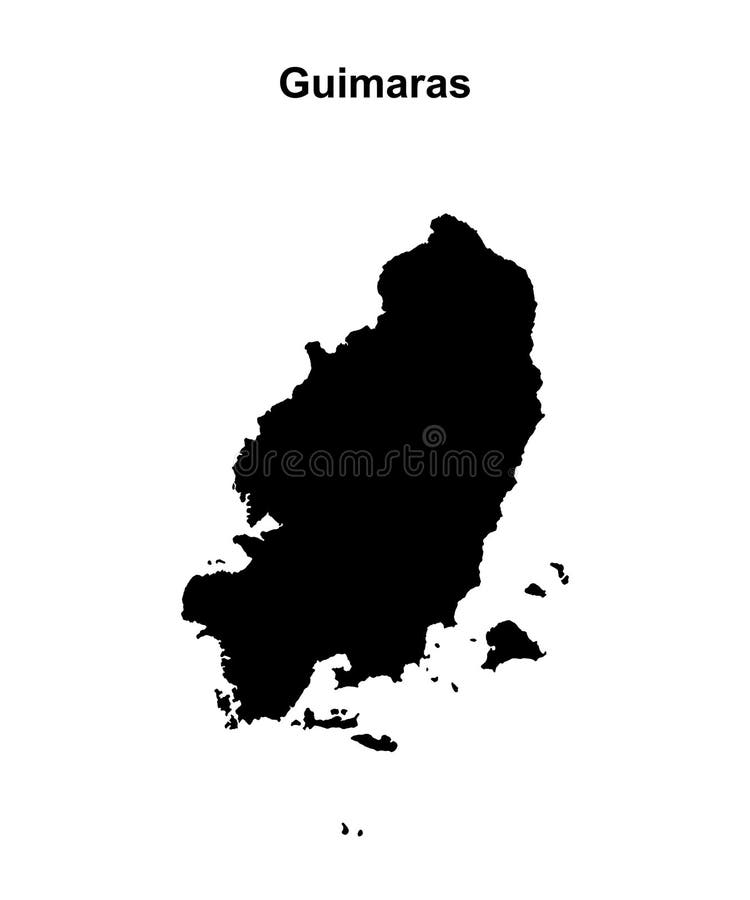 Mapa Del Esquema De Guimaras Ilustración del Vector - Ilustración de ...