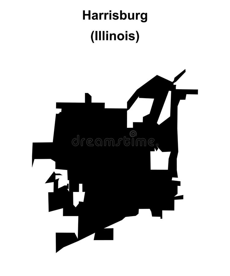 Mapa Del Esquema De Harrisburg Ilustración del Vector - Ilustración de ...