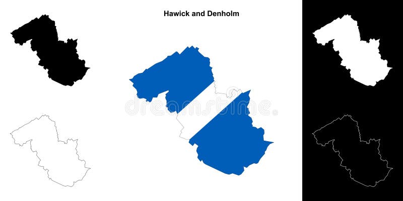 Mapa Del Esquema De Hawick Y Denholm Ilustración del Vector ...