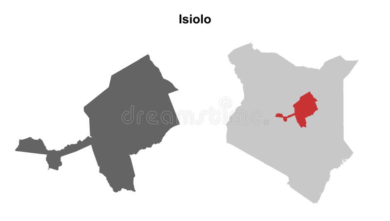 Mapa del esquema de Isiolo ilustración del vector. Ilustración de ...