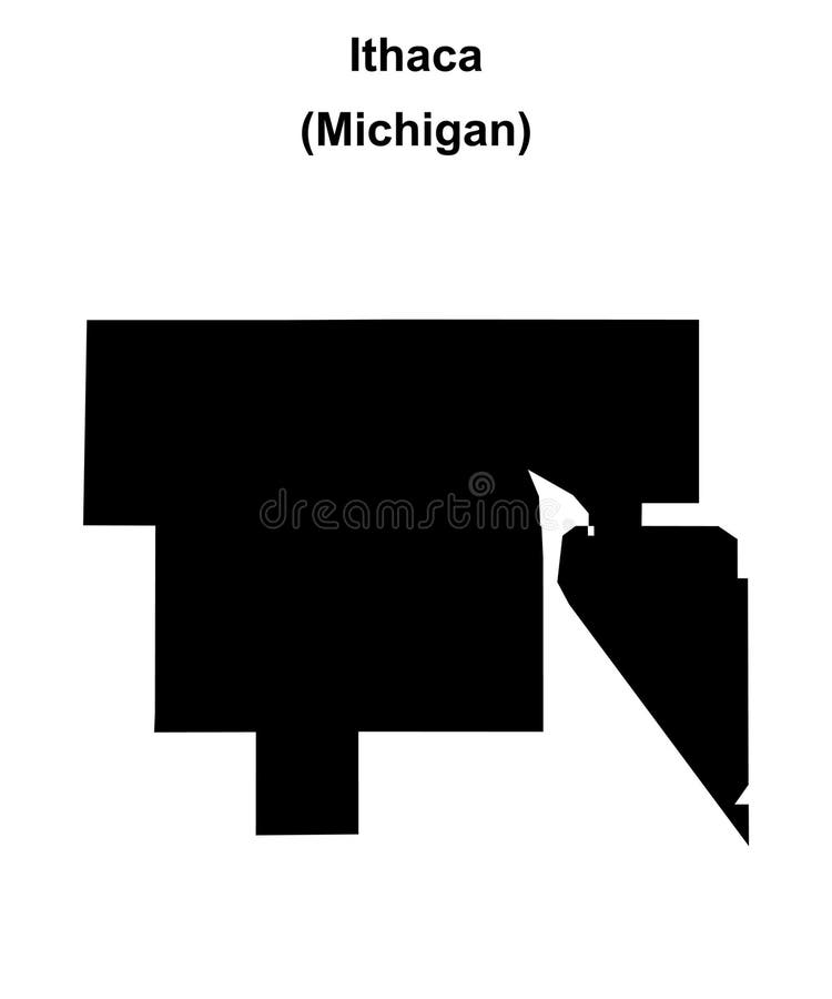 Mapa del esquema de Ithaca ilustración del vector. Ilustración de icono ...