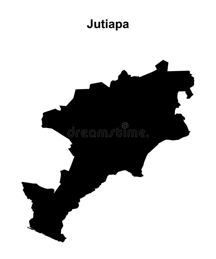 Mapa Del Esquema De Jutiapa Ilustración del Vector - Ilustración de ...