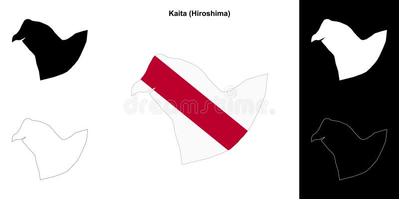 Mapa del esquema de Kaita ilustración del vector. Ilustración de ...