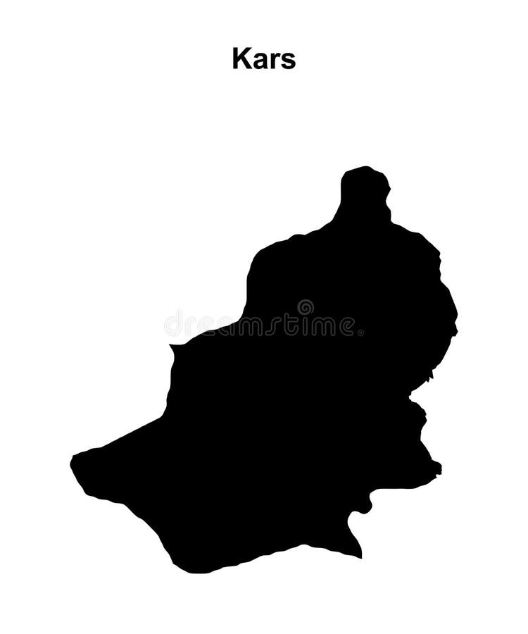 Mapa del esquema de Kars ilustración del vector. Ilustración de vector ...