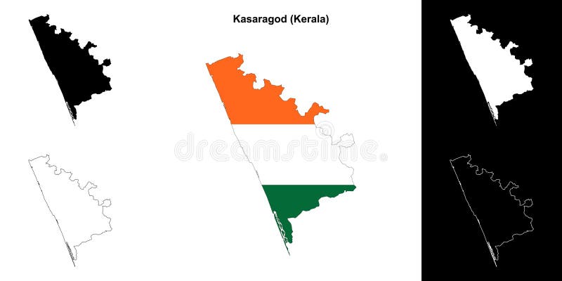 Mapa Del Esquema De Kasaragod Ilustración del Vector - Ilustración de ...