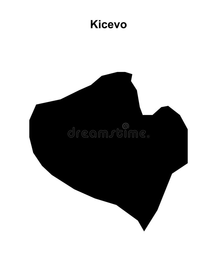 Mapa del esquema de Kicevo ilustración del vector. Ilustración de norte ...