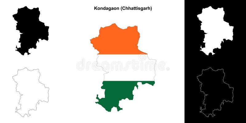 Mapa Del Esquema De Kondagaon Ilustración del Vector - Ilustración de ...