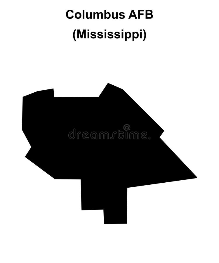 Mapa Del Esquema De La AFB De Columbus Ilustración del Vector ...