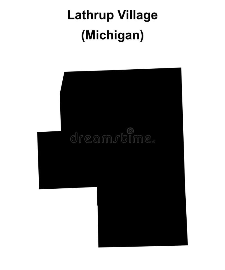 Mapa Del Esquema De La Aldea Lathrup Ilustración del Vector ...