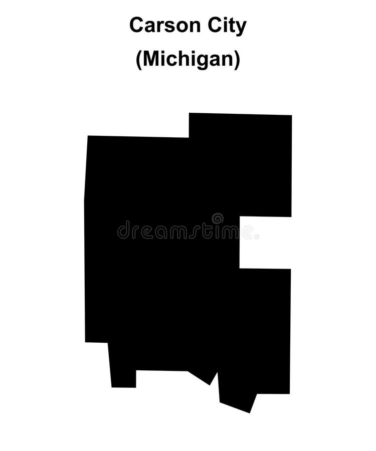 Mapa Del Esquema De La Ciudad De Carson Ilustración del Vector ...