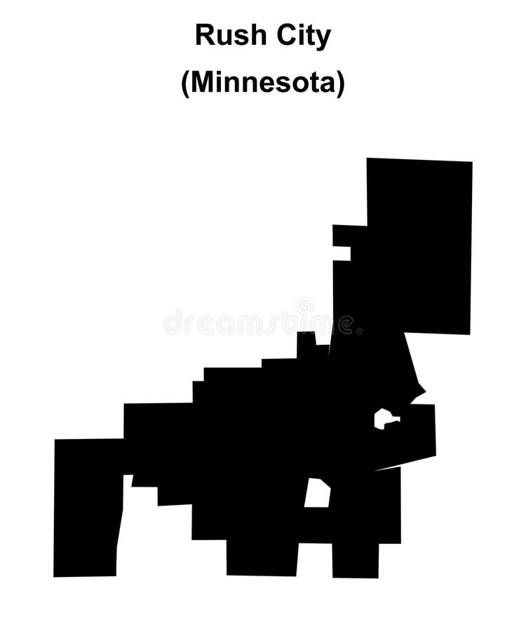 Mapa Del Esquema De La Ciudad De Rush Ilustración del Vector ...