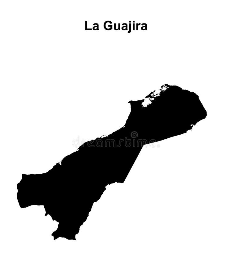 Mapa Del Esquema De La Guajira Ilustración del Vector - Ilustración de ...