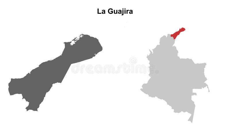 Mapa Del Esquema De La Guajira Ilustración del Vector - Ilustración de ...