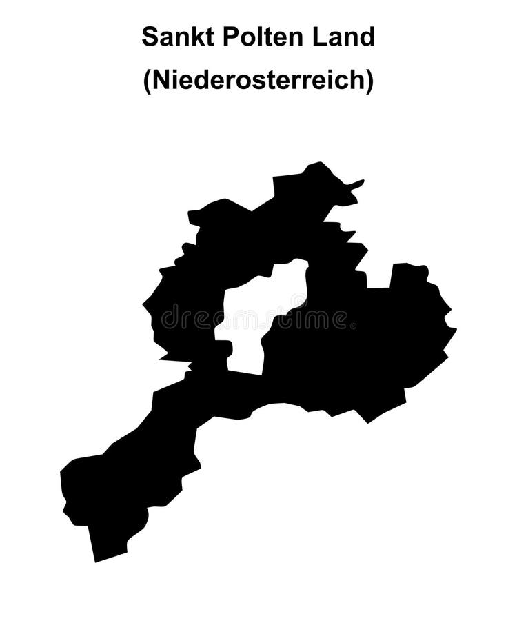 Mapa Del Esquema De La Tierra De Sankt Polten Ilustración del Vector ...