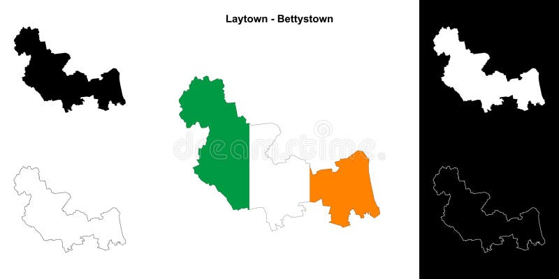 Mapa Del Esquema De Laytown Bettystown Ilustración del Vector ...