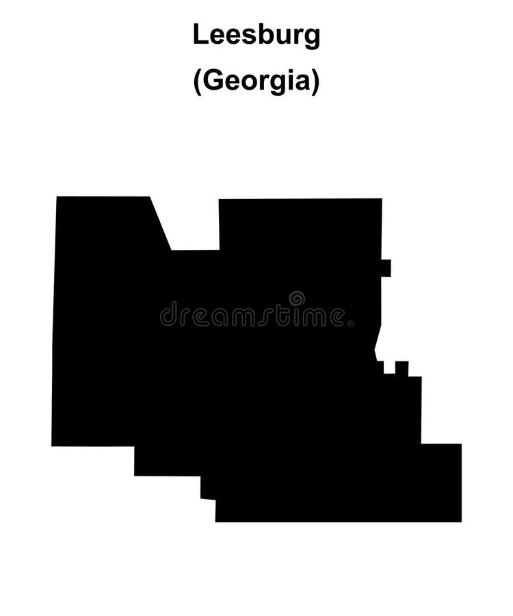 Mapa Del Esquema De Leesburg Ilustración del Vector - Ilustración de ...