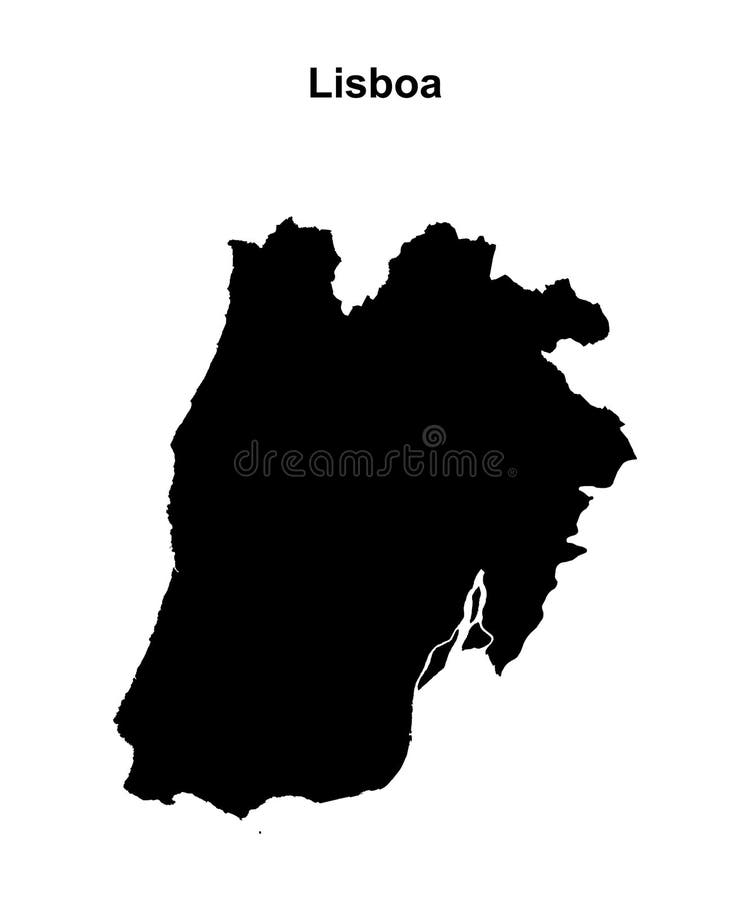 Mapa del esquema de Lisboa ilustración del vector. Ilustración de ...