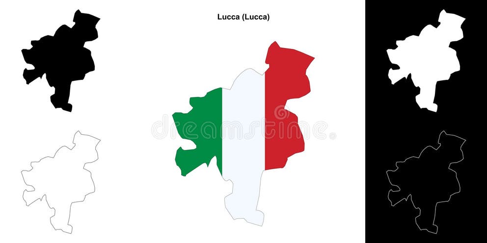 Mapa del esquema de Lucca ilustración del vector. Ilustración de modelo ...