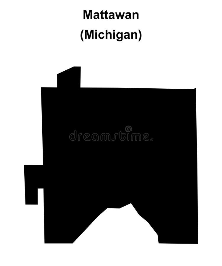 Mapa Del Esquema De Mattawan Ilustración del Vector - Ilustración de ...