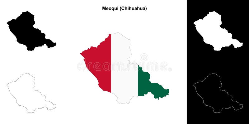 Mapa del esquema de Meoqui ilustración del vector. Ilustración de ...