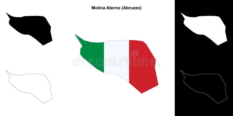 Mapa Del Esquema De Molina Aterno Ilustración del Vector - Ilustración ...