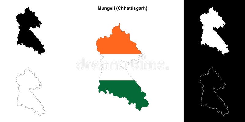 Mapa Del Esquema De Mungeli Ilustración del Vector - Ilustración de ...