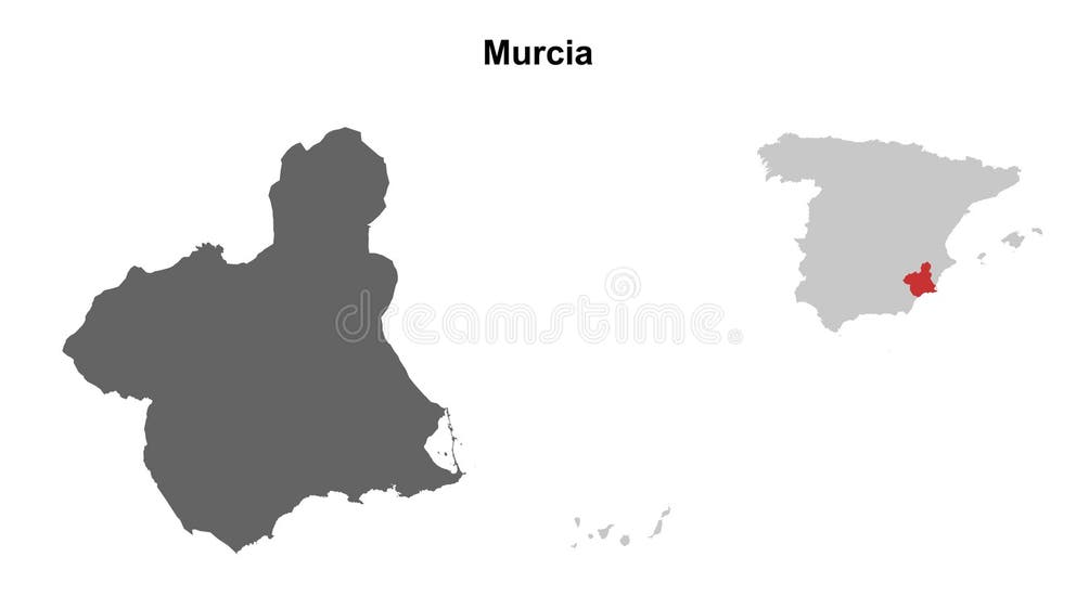Mapa del esquema de Murcia ilustración del vector. Ilustración de ...