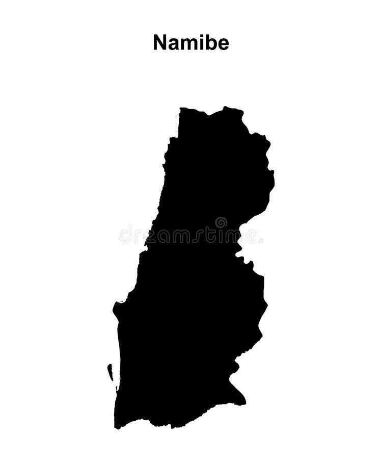 Mapa del esquema de Namibe ilustración del vector. Ilustración de ...