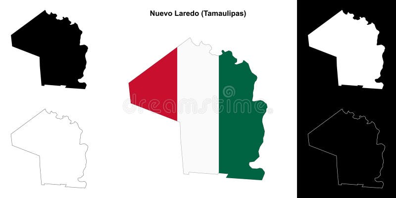 Mapa Del Esquema De Nuevo Laredo Ilustración del Vector - Ilustración ...