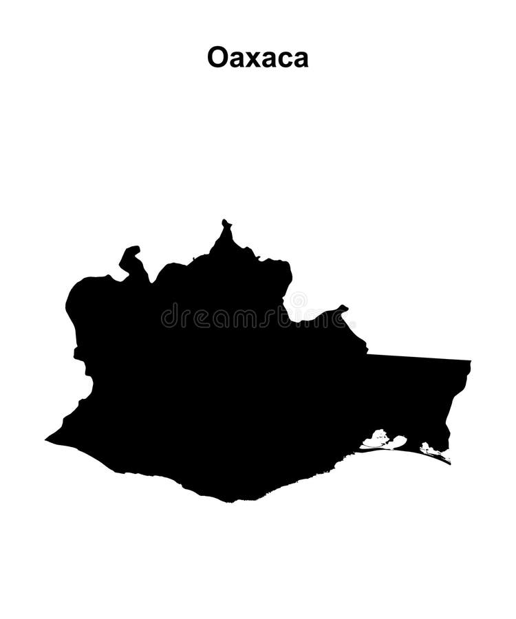 Mapa del esquema de Oaxaca ilustración del vector. Ilustración de ...