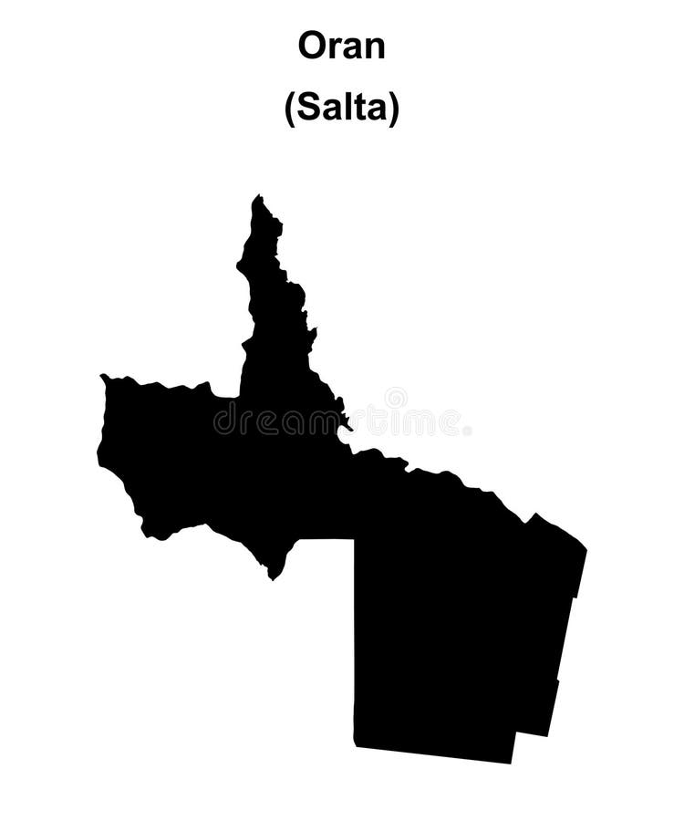 Mapa del esquema de Oran ilustración del vector. Ilustración de ...