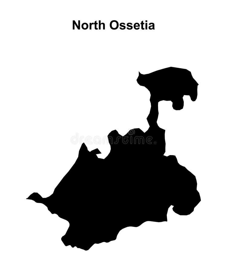 Mapa Del Esquema De Osetia Del Norte Ilustración del Vector ...