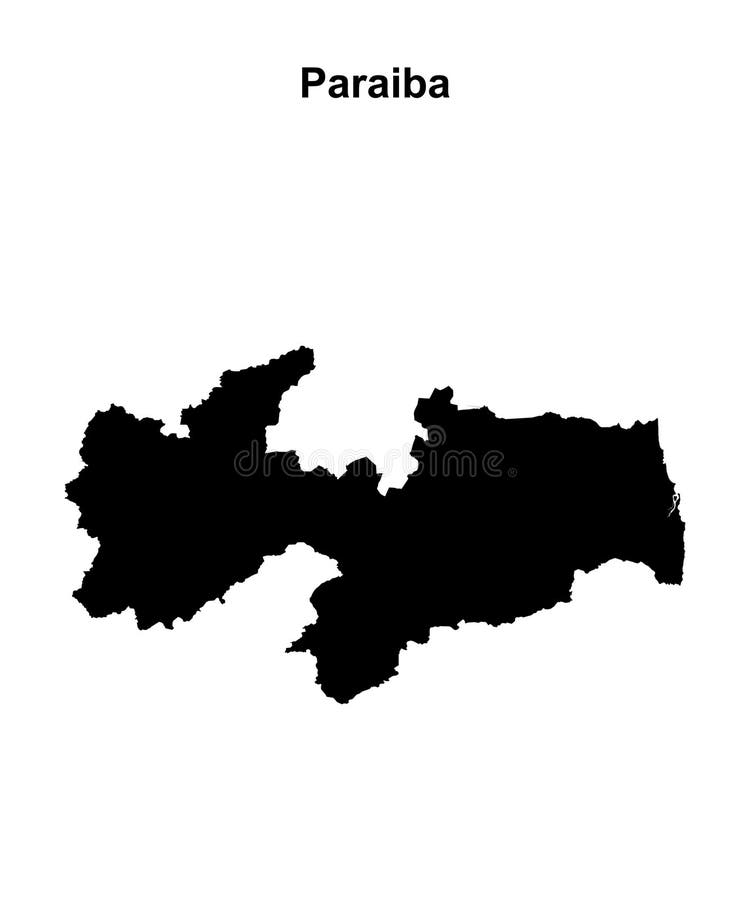 Mapa Del Esquema De Paraiba Ilustración del Vector - Ilustración de ...