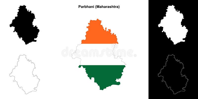 Mapa Del Esquema De Parbhani Ilustración del Vector - Ilustración de ...