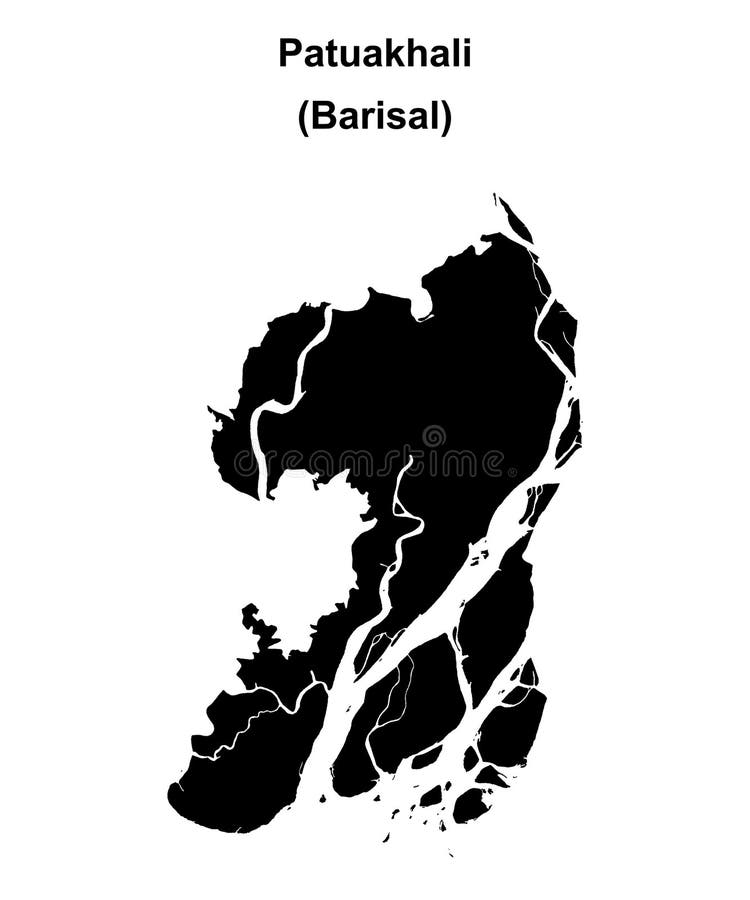 Mapa Del Esquema De Patuakhali Ilustración del Vector - Ilustración de ...